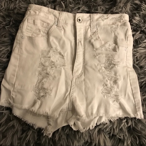 Special A | Shorts | Womens Distressed White Shorts | Poshmark